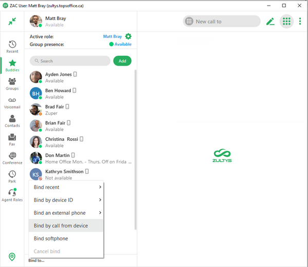 Zultys - ZAC 8 (desktop)
